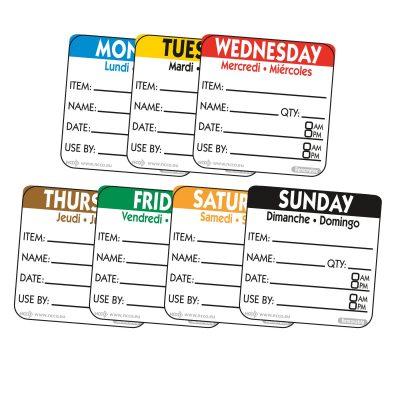 VOGUE DAY OF WEEK LABEL RIDU2207R Sunday – Raynor Hygiene