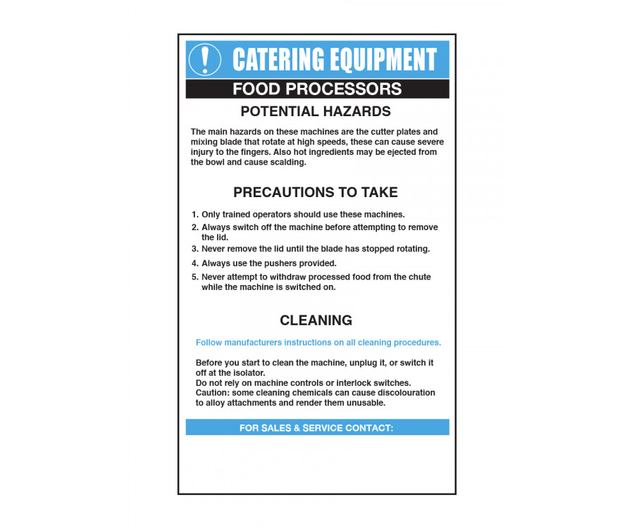 Food Processors Safety Guidance Notice – Raynor Hygiene