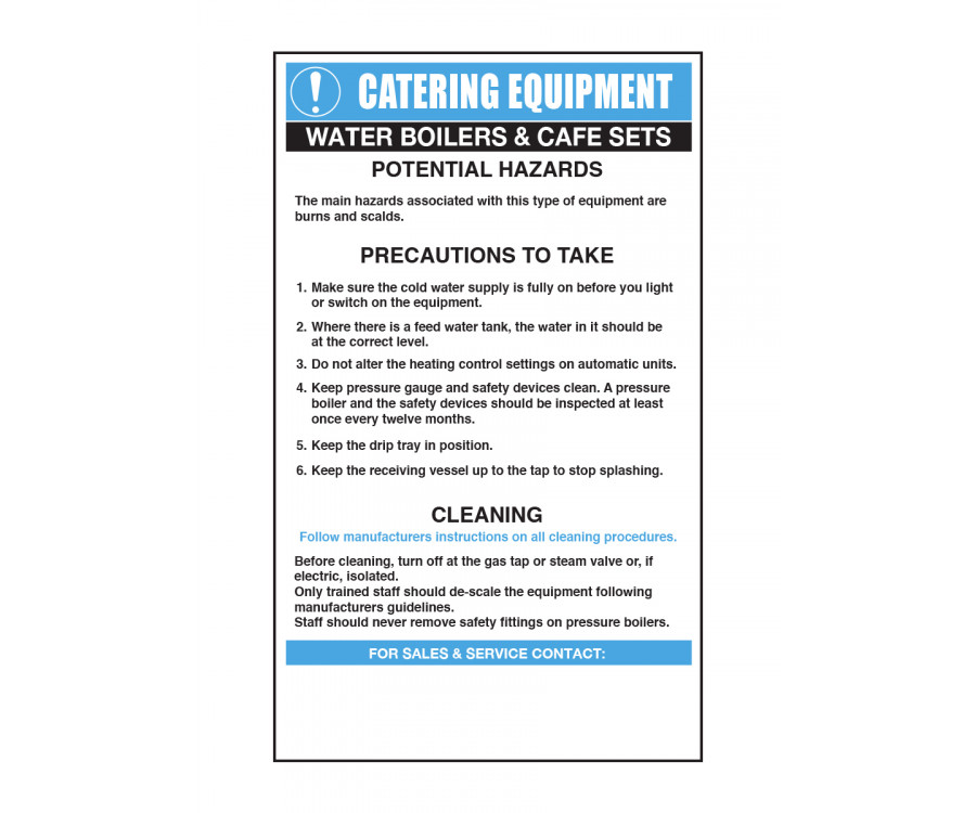 Water Boilers and Caf? Sets Safety Guidance Notice – Raynor Hygiene