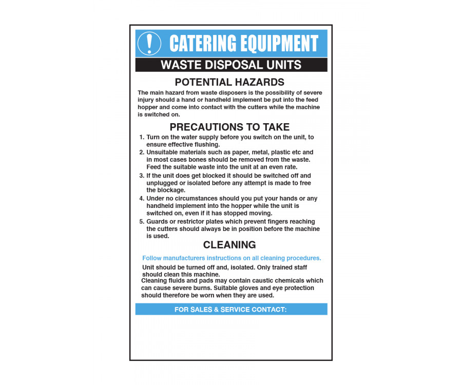 Waste Disposal Units Safety Guidance Notice – Raynor Hygiene