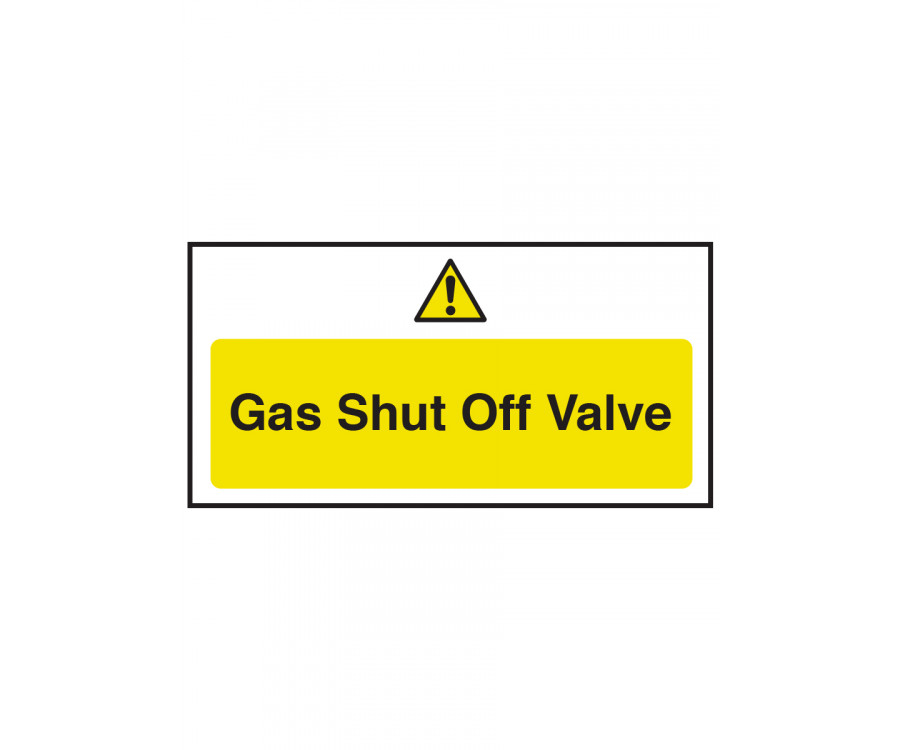Gas Shut Off Valve Safety Sign – Raynor Hygiene