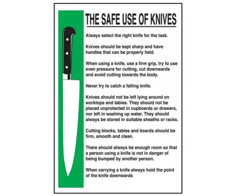 Safe Use of Knives Notice – Raynor Hygiene