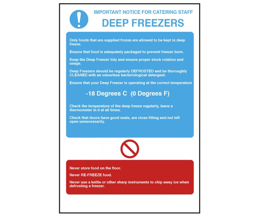 Deep Freezer Temperature Notice – Raynor Hygiene