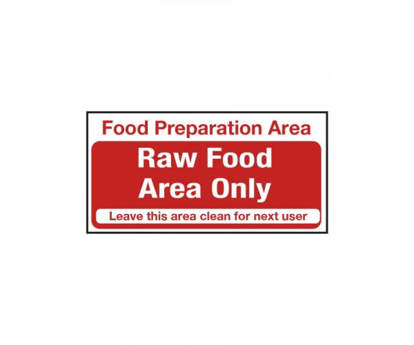 Raw Food Area Only Notice – Raynor Hygiene