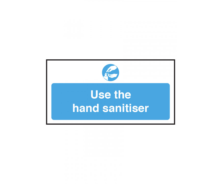 Use Hand Sanitiser text and symbol vinyl sticker – Raynor Hygiene