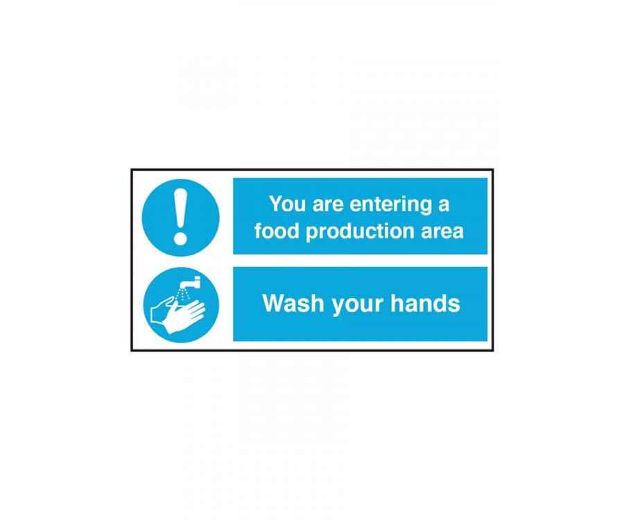 Food Production Area / Wash Your Hands vinyl sticker – Raynor Hygiene