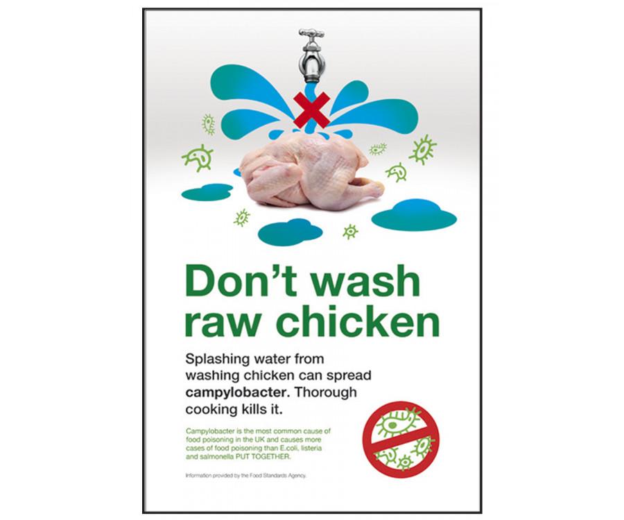 Don’t Wash Raw Chicken Notice – Raynor Hygiene