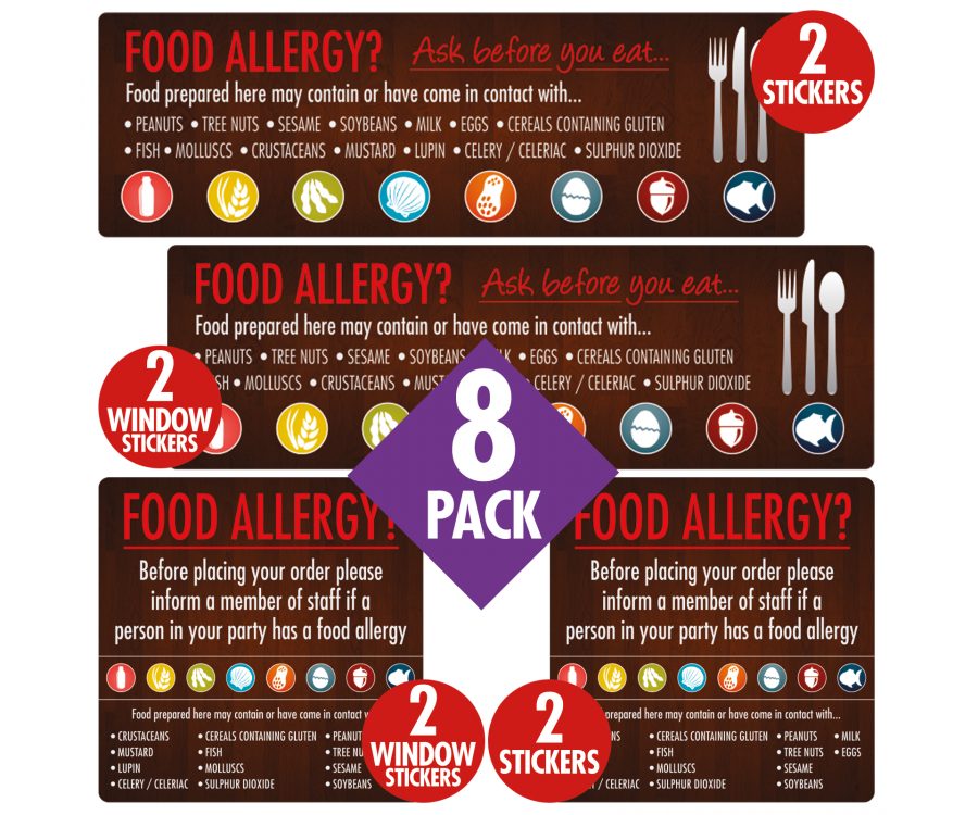 Food Allergen Awareness Catering Sign Pack – Raynor Hygiene