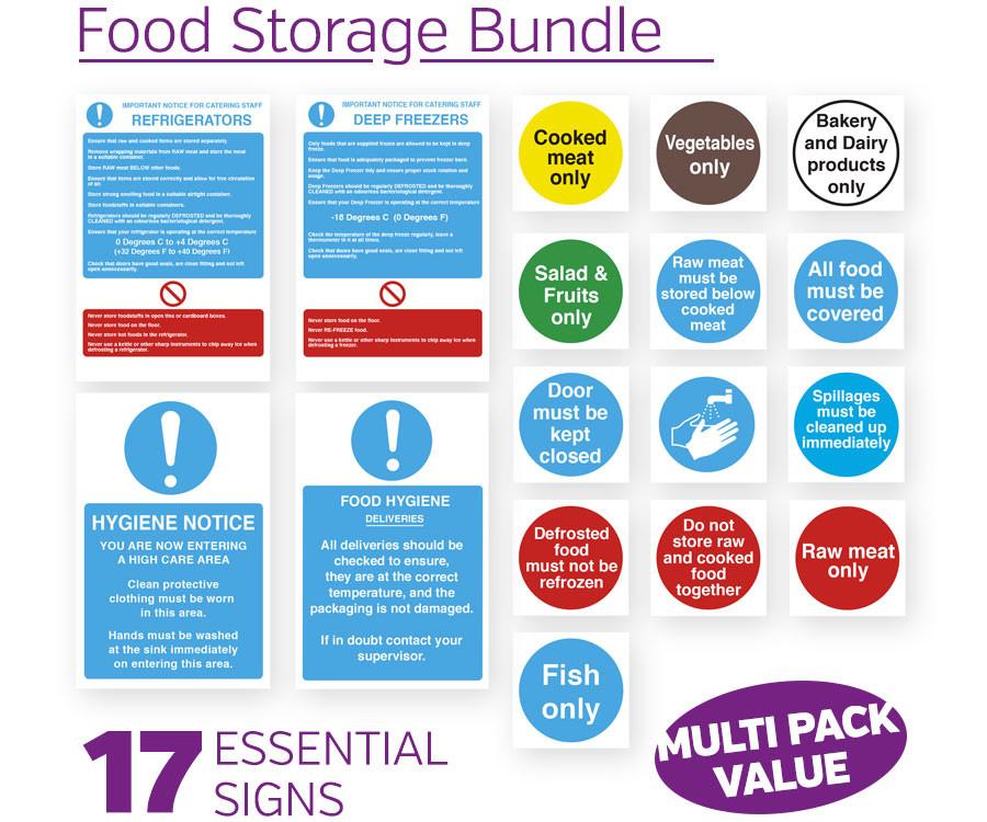 Food Storage Sign Pack – Raynor Hygiene
