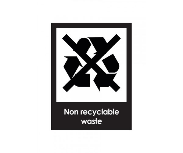 Non Recyclable Waste Recycling Bin Sticker – Raynor Hygiene