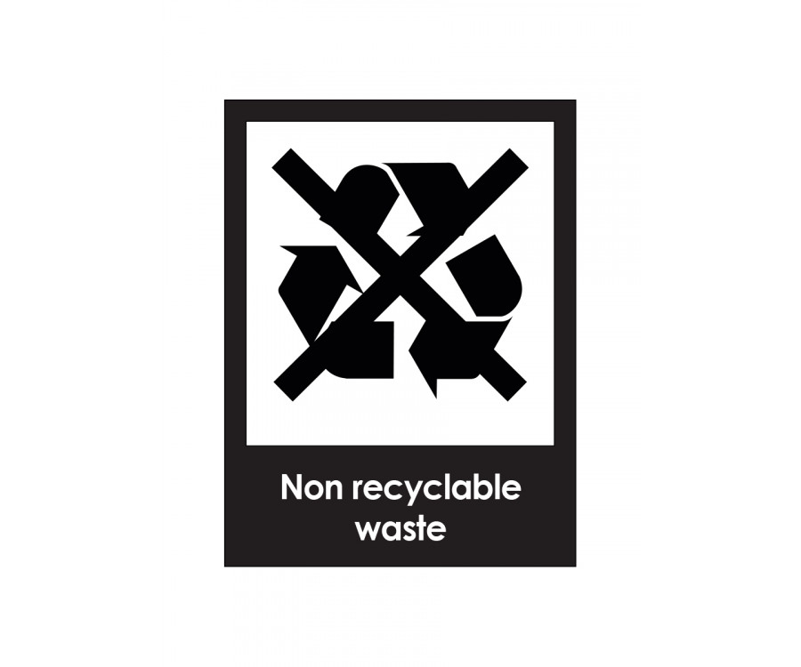 Non Recyclable Waste Recycling Bin Sticker – Raynor Hygiene