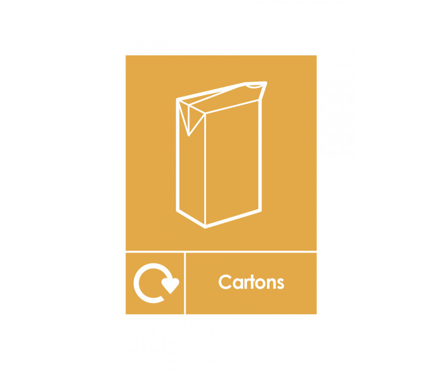 Cartons Recycling Bin Sticker – Raynor Hygiene