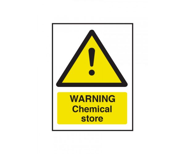 WARNING CHEMICAL STORE SAFETY SIGN – Raynor Hygiene