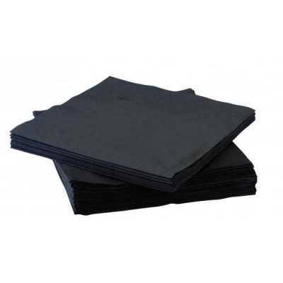 BLACK COCKTAIL NAPKINS 25 CM 1X4000 – Raynor Hygiene