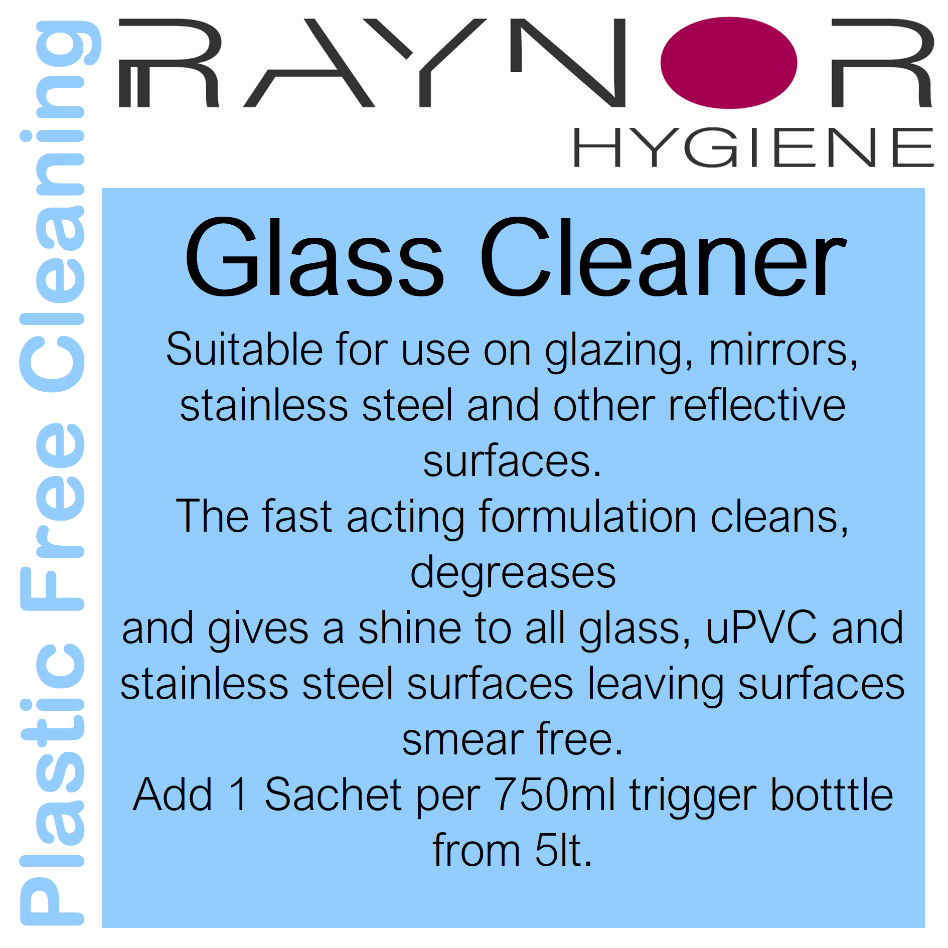 LABEL – GLASS & WINDOW – Raynor Hygiene