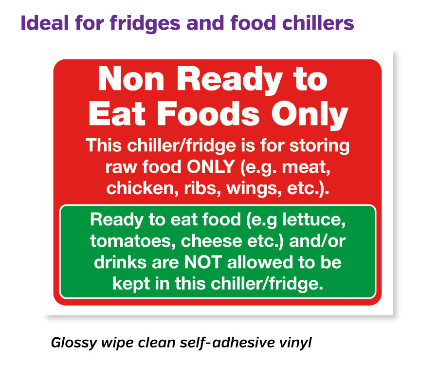 Non-Ready Foods Only Notice – Raynor Hygiene