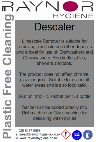 LABEL – DESCALER (for 5lt bottle) – Raynor Hygiene