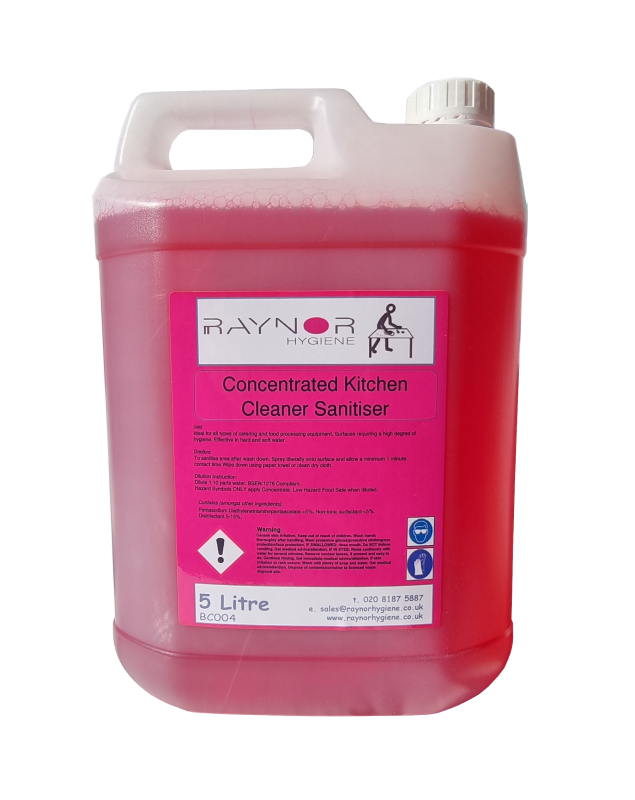 (I) KITCHEN CLEANER SANITISER concentrate 2X5LTR – Raynor Hygiene