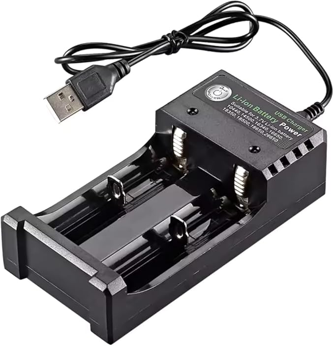 PUJIMAX 26650 Charger Set with Rechargeable Battery 5000mAh, 3.7V ...