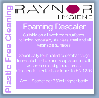 LABEL – FOAMING DESCALER FOR 750ML TRIGGER BOTTLE – Raynor Hygiene